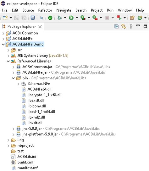 Erro Ao Inicializar A Biblioteca LibXML ACBrLibNFe JAVA ACBrLIB Projeto ACBr