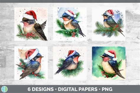 Christmas Barn Swallow Backgrounds Dig Graphic By Enliven Designs · Creative Fabrica