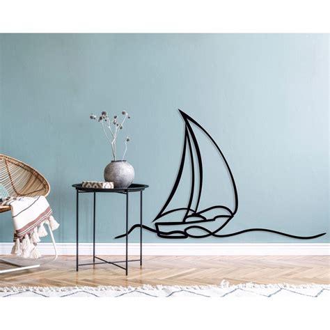 Quadro Decorativo Barco Veleiro Em MDF Shopee Brasil
