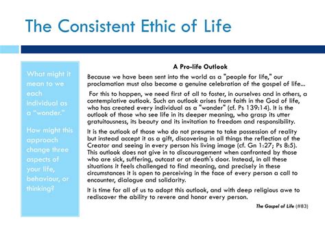 Ppt The Consistent Ethic Of Life Powerpoint Presentation Free