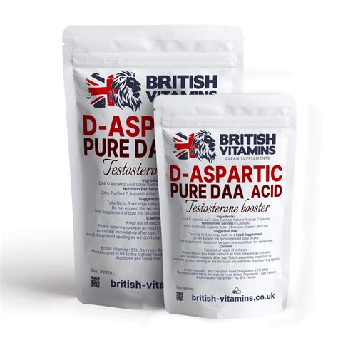 British Vitamins Daa D Aspartic Acid Testosterone Booster