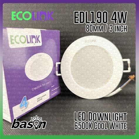 Jual ECOLINK EDL190 4W 3 Inch D80 Lampu Plafon Downlight LED Recessed 220V Shopee Indonesia