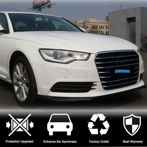 Audi A6 C7 Carbon Fiber Front Bumper Lip Spoiler Exterior Accessories