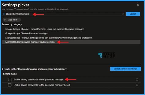 Enable Disable Ms Edge Browser Saving Passwords To Password Manager