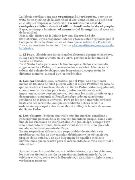 OrganizaciÓn De La Iglesia 3° Secundaria Descargar Gratis Pdf Papa