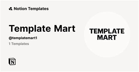 Template Mart Template Creator Notion Marketplace