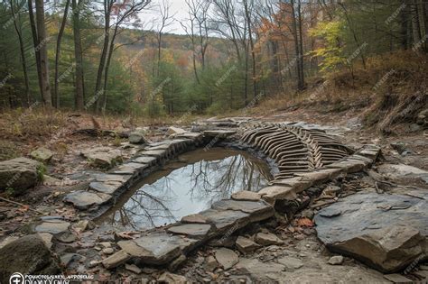 Premium Photo Swamp In Forest With Dinosaur Skeleton Fossils