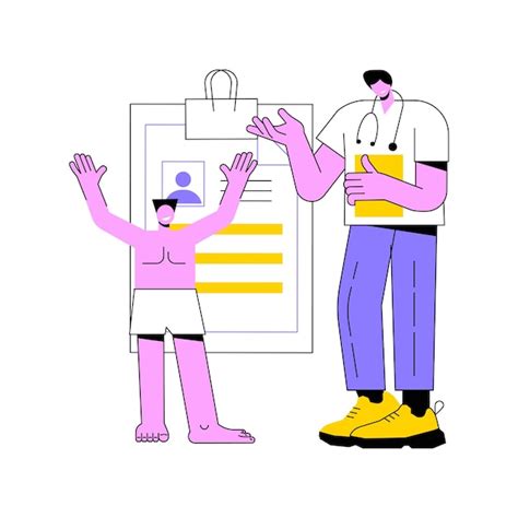 머리부터 발끝까지 신체 검사 추상적 인 개념 벡터 일러스트 레이 션 프리미엄 벡터