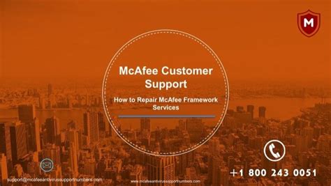 How To Repair McAfee Framework Services