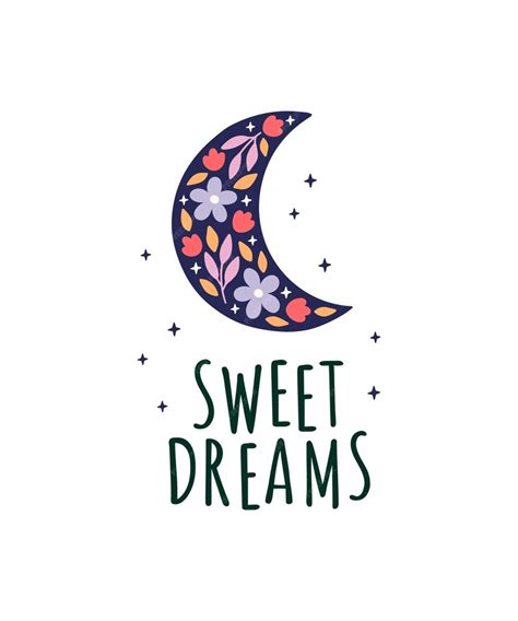 Premium Vector Sweet Dreams Hand Drawn Vector Typography Poster