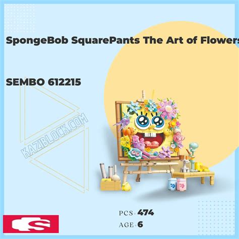 Sembo™ 612215 Spongebob Squarepants The Art Of Flowers Brick Set Kazi