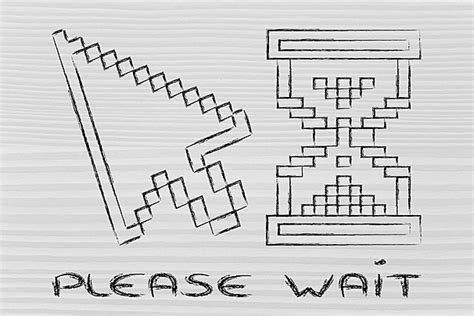 Old School Design Of Pixelated Cursor Data Digital Transfer Photo