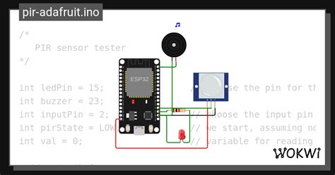 Pir 01 Wokwi ESP32 STM32 Arduino Simulator