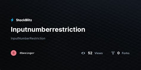 Inputnumberrestriction Stackblitz