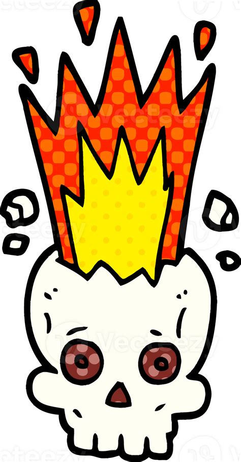 Cartoon Doodle Exploding Skull 45301833 Png
