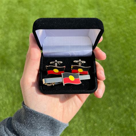 Flag Cufflinks Ochre Dawn