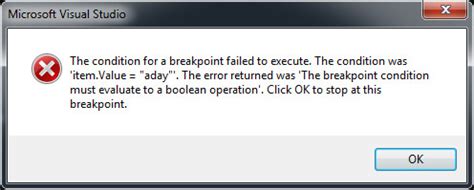 C Conditional Breakpoint Not Working Stack Overflow
