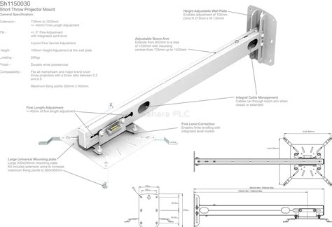 Universal Short Throw Projector Wall Mount Sahara Av