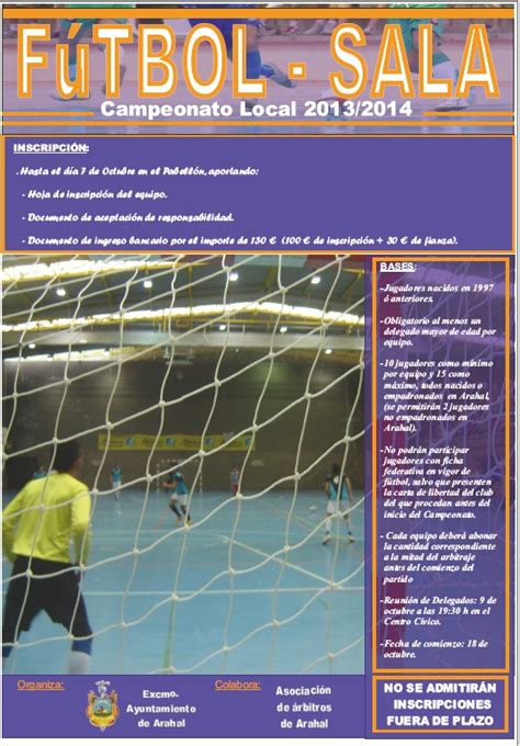 Liga Local De FÚtbol Sala 20132014 Delegación Deportes Arahal
