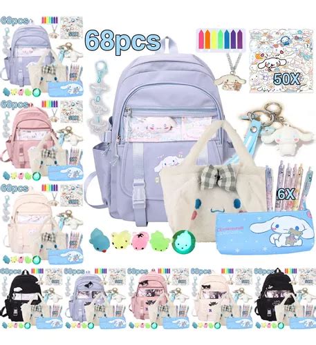 Busca Mochila Escolar Sanrio Kuromi Linda De Dibujos Animados C A La