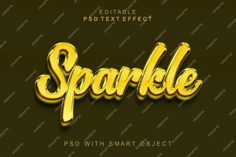 Premium Psd Sparkle 3d Text Effect
