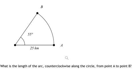 Solved What Is The Length Of The Arc Counterclockwise Along