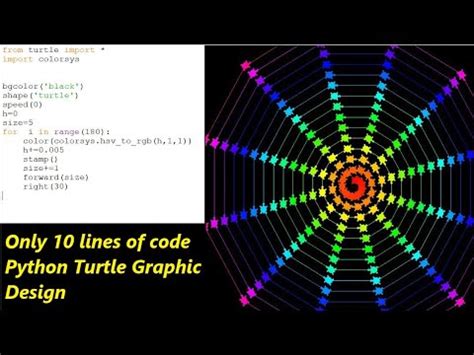 python turtle code for graphics design #code #python #youtube - YouTube