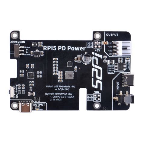 Bảng Mở Rộng Nguồn 52pi Rpi 5 Pd Cho Raspberry Pi 5 Với Công Tắc Always