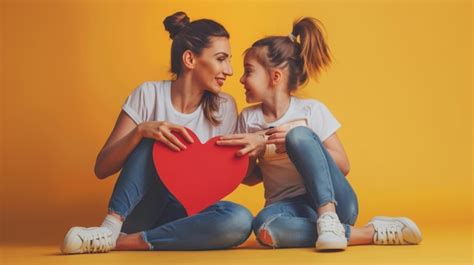Madre E Hija Comparten El Amor Imagen Premium Generada Con Ia