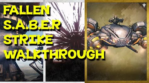 Destiny Ttk Fallen Saber Strike Gameplaywalkthrough Youtube