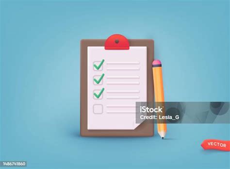 Checklist On A Clipboard Paper Successful Completion Of Business Tasks