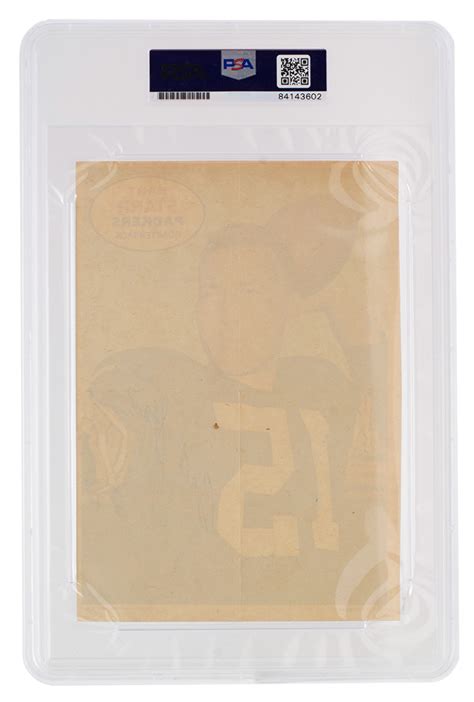 Bart Starr Signed 1968 Topps Posters Inserts 4 Psa Encapsulated Pristine Auction