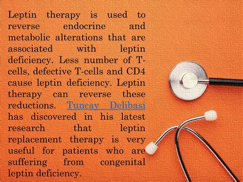 Ppt The Overview Of Leptin Replacement Therapy By Tuncay Delibasi