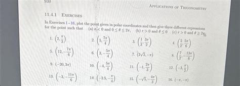 Solved In Exercises Plot The Point Given In Polar Chegg