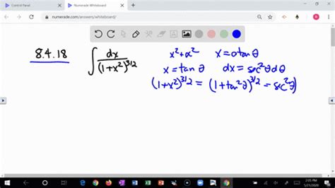 SOLVED Trigonometric Substitutions Evaluate The Following Integrals