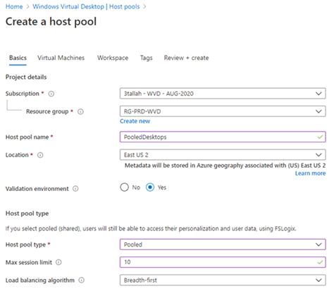 deploy a windows virtual desktop host pool with the custom image