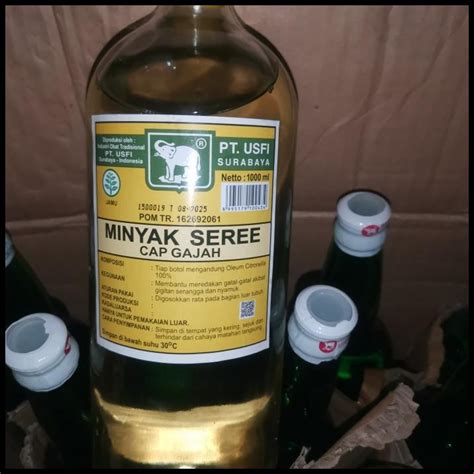 Jual Minyak Seree Sereh Sirih Cap Gajah Liter Original Usfi Shopee Indonesia
