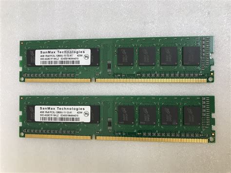 Yahooオークション Sanmax 1rx8 Pc3 12800u 4gb 2枚組 Ddr3 8gb Ddr