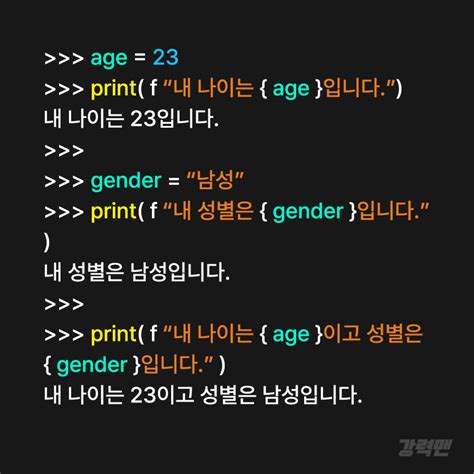 파이썬 독학 공부 05 F 문자열 포매팅과 소수점 표현하기 강력맨