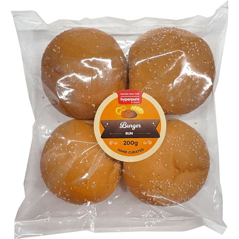 Sesame Burger Bun By Hyperpure Pack Of 4 Wholesalers With Best Prices