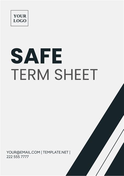 Free Safe Term Sheet Template To Edit Online