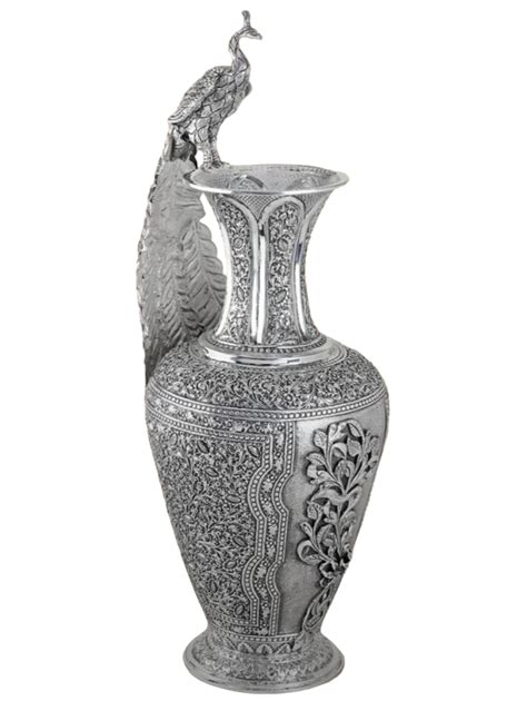 Peacock Silver Flower Vase Size Medium At Rs 3199piece In Mumbai