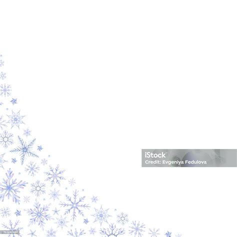 눈송이 수채화 프레임입니다 손으로 그린 눈송이 눈 별이 있는 장식적인 겨울 배경 Snowflake 프레임워크 격리 엽서 초대장 카드 눈송이에 대한 스톡 벡터 아트 및 기타