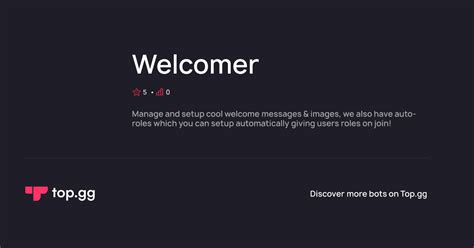 Add Welcomer Discord Bot The 1 Discord Bot And Discord App List