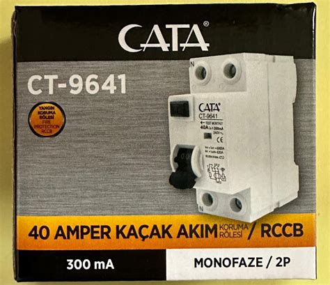Cata Yangin Koruma 2x40 Amper 300 Ma Ct 9641