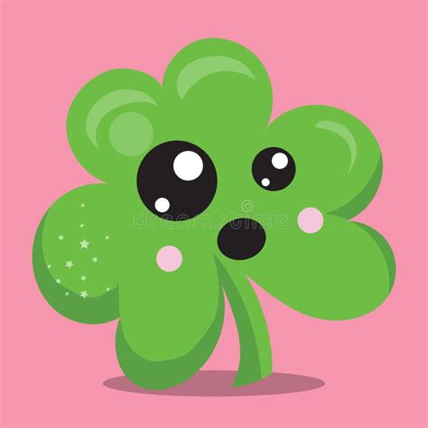 Leaf Clover Smile Stock Vector Illustration Of Vector