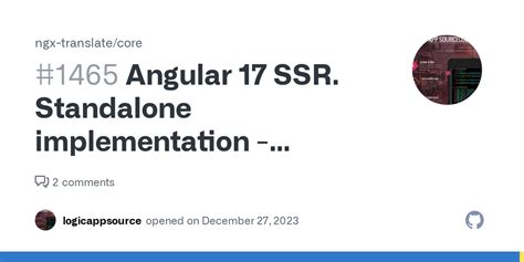 Angular SSR Standalone Implementation NullInjectorError No Provider For TranslatePipe