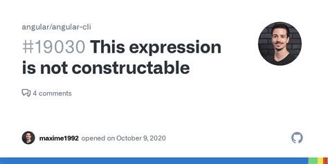 this expression is not constructable · issue 19030 · angular angular cli · github