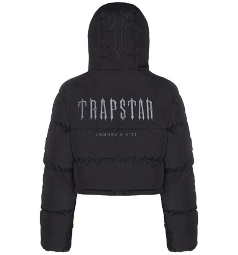 Trapstar Womens Decoded 20 Hooded Puffer Jacket Black Fw22 Cn