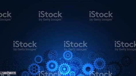 톱니바퀴와 기어 휠 메커니즘 하이테크 디지털 기술 및 엔지니어링 설계를 위한 개념과 아이디어 기계 공학의 추상적 기술적 배경